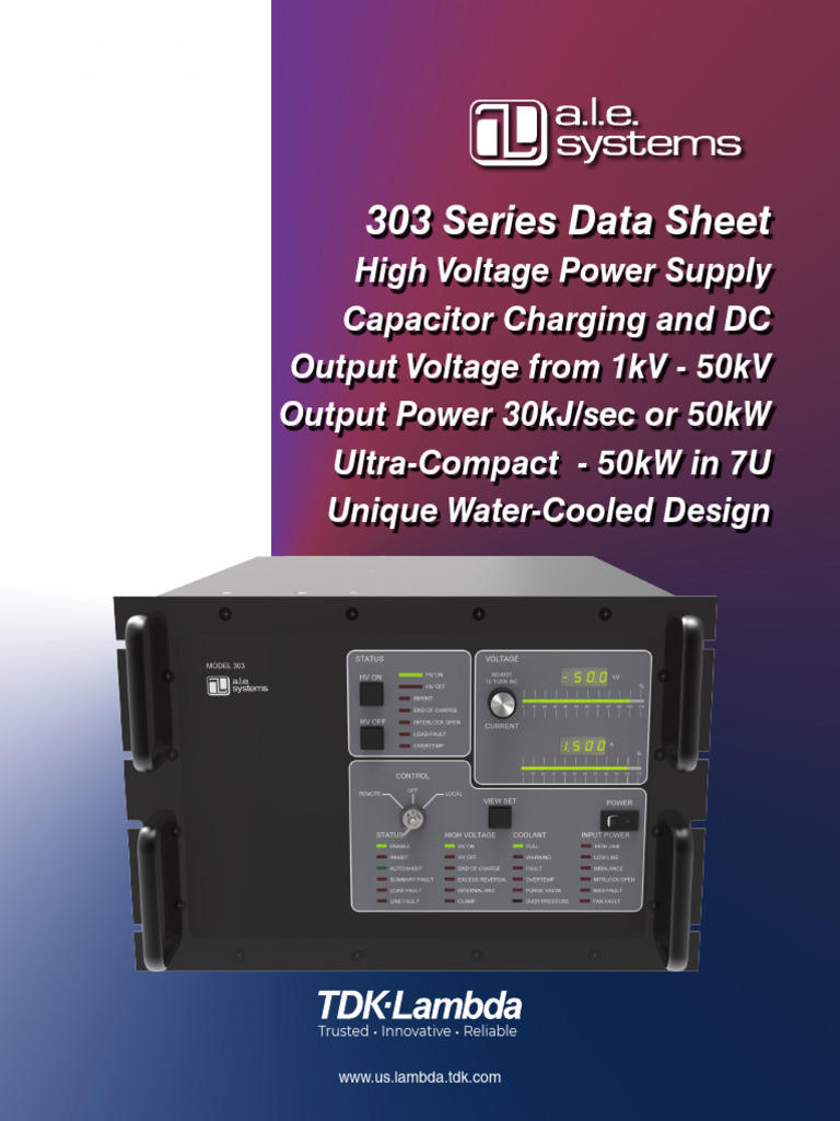 TDK Lamda Capacitor Charging Power Supply | PDF | Power Supply | Capacitor