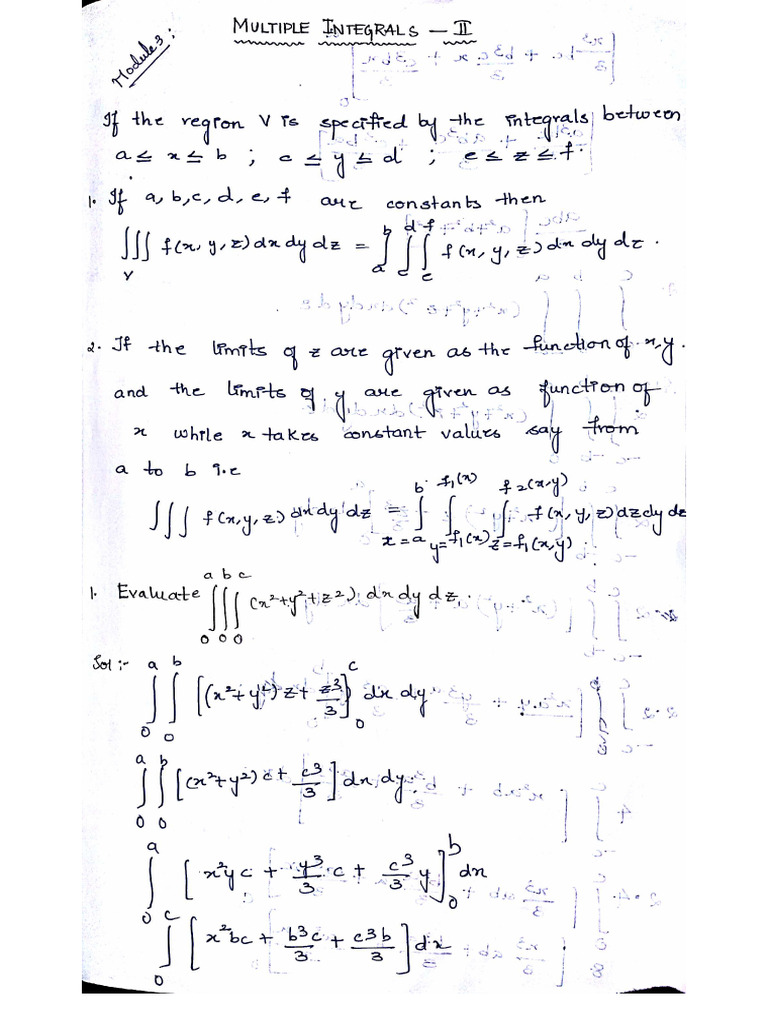 Unit-5 Multiple Integrals - II | PDF