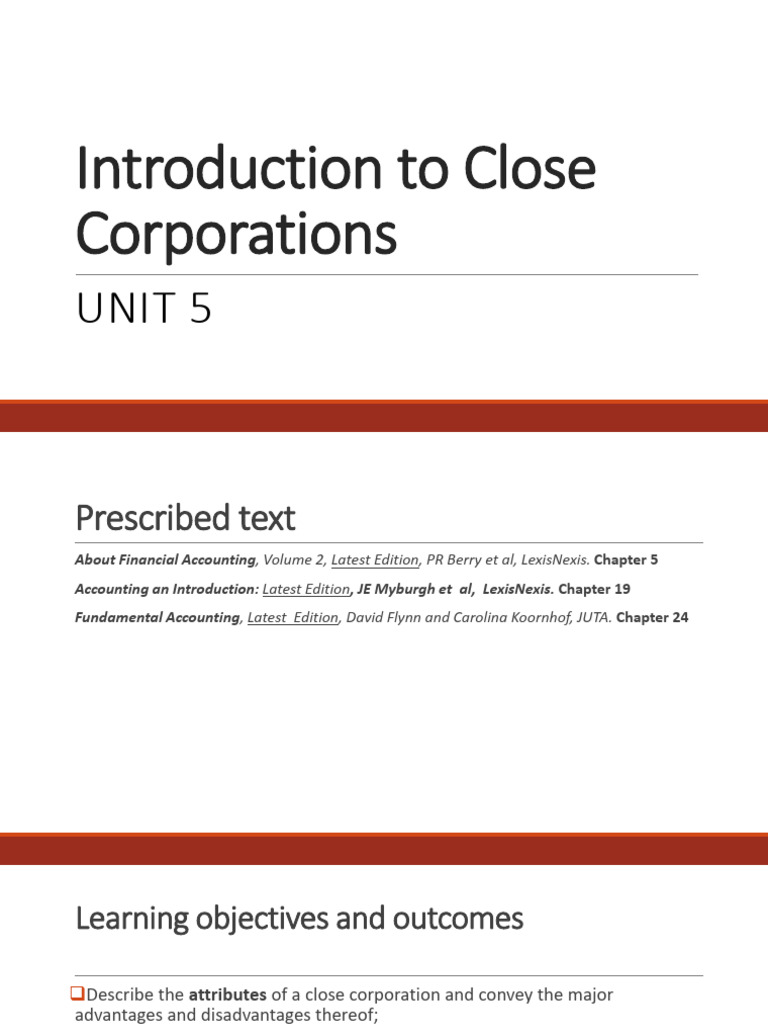 Understanding Close Corporations: Key Aspects | PDF | Taxes | Income Tax