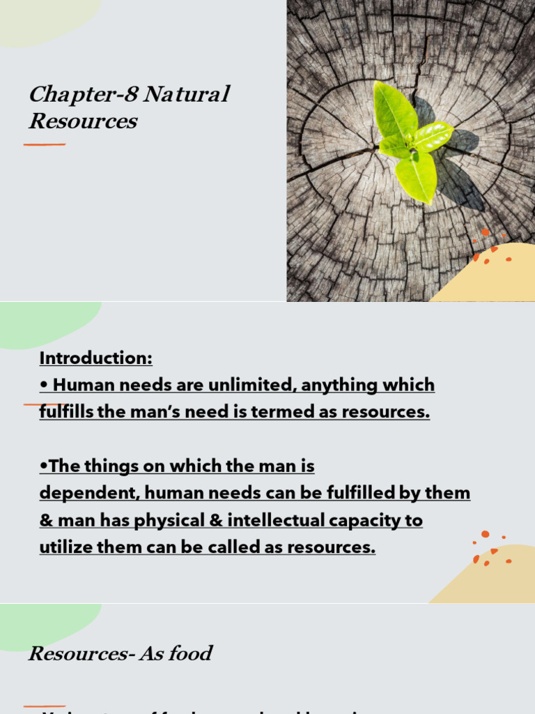 Chapter-8 Natural Resources | PDF | Soil | Renewable Resources