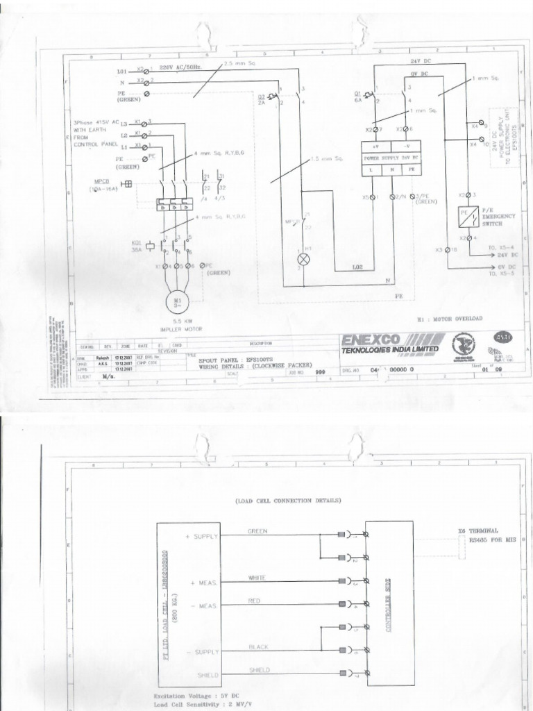 Enexco Packer Spout Control Wring Diagram | PDF