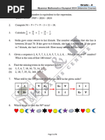 MATHEMANIA Sample Questions All Levels | PDF