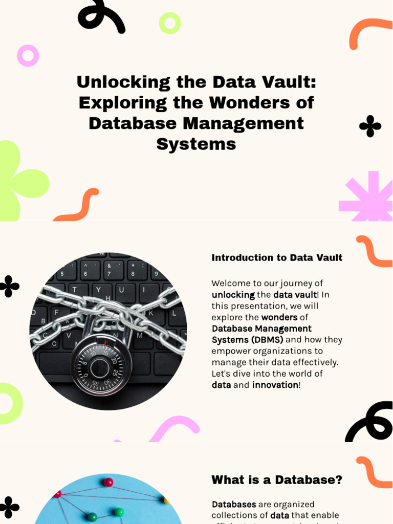 Slidesgo Unlocking The Data Vault Exploring The Wonders of Database Management Systems ...