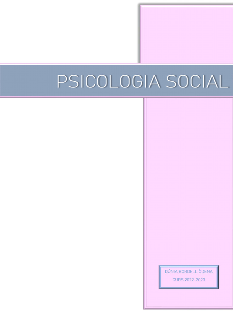PSICOLOGIA SOCIAL - Apunts | PDF