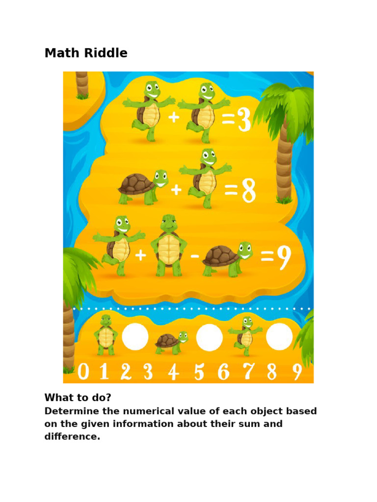 Math Riddles III Numeracy Puzzle in Eng | PDF