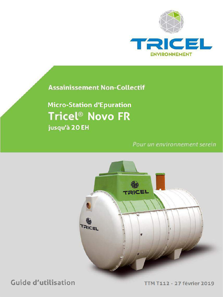 Guide Utilisation Tricel Novo FR 2017 | PDF | Assainissement | Eaux usées
