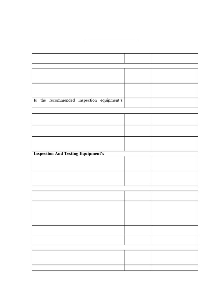 Engineering Quality Control Inspection Report | PDF | Welding ...