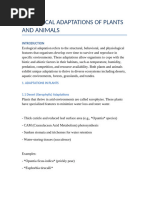 Aerial Adaptations in Plants and Animals | PDF | Habitat | Plants