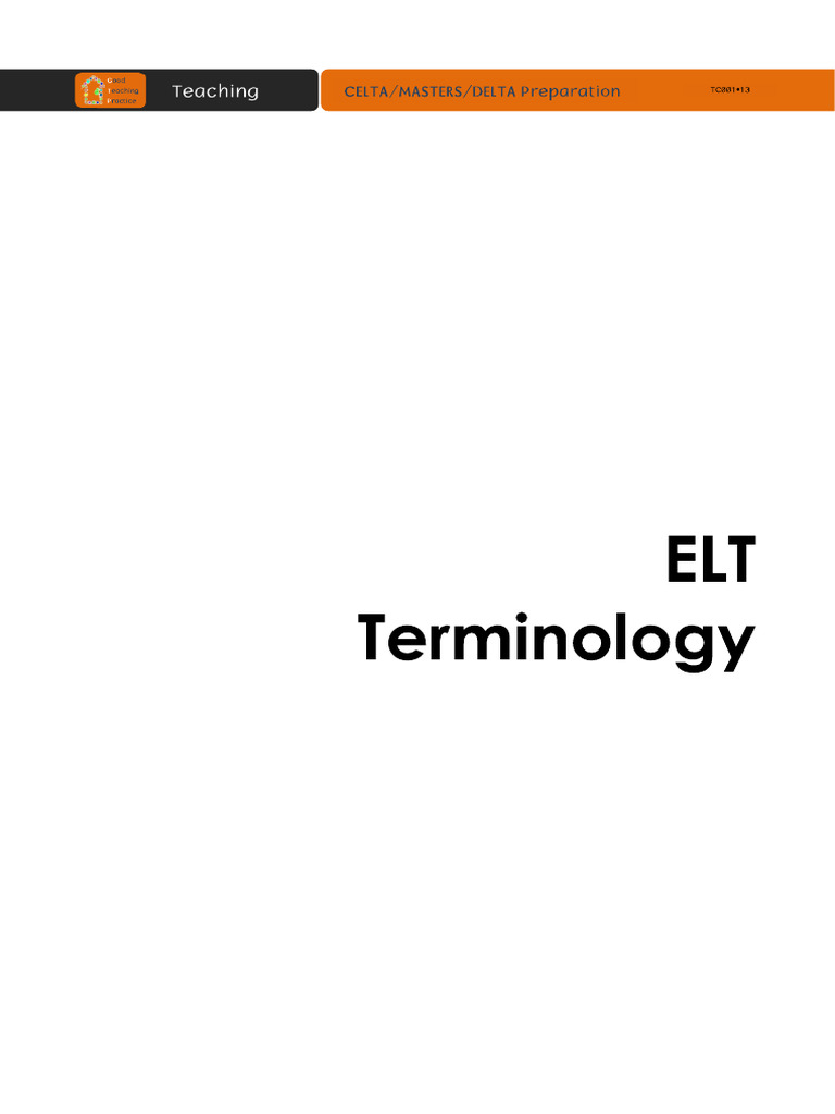 ELT Terminology | PDF