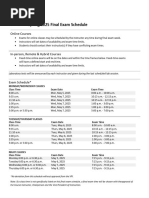 MIT Final Exam Schedule Overview | PDF