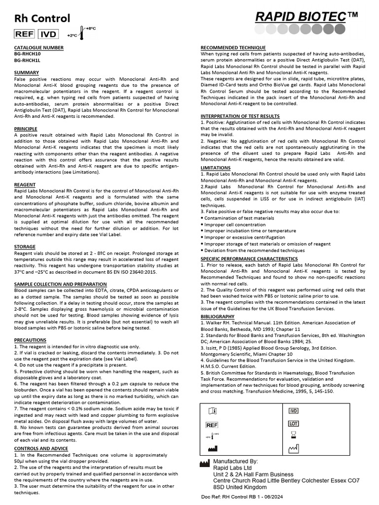 RH Control RB Rev1 - Multiple | PDF | Monoclonal Antibody | Medical ...