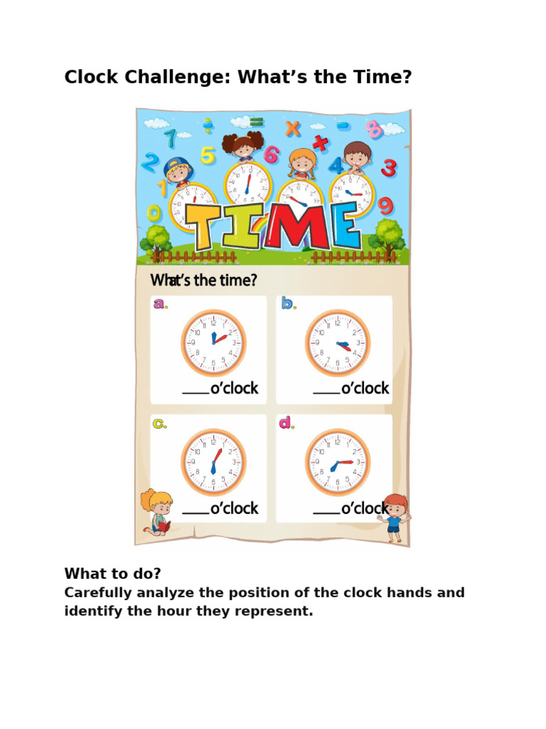 Time I Numeracy Puzzle in Eng | PDF