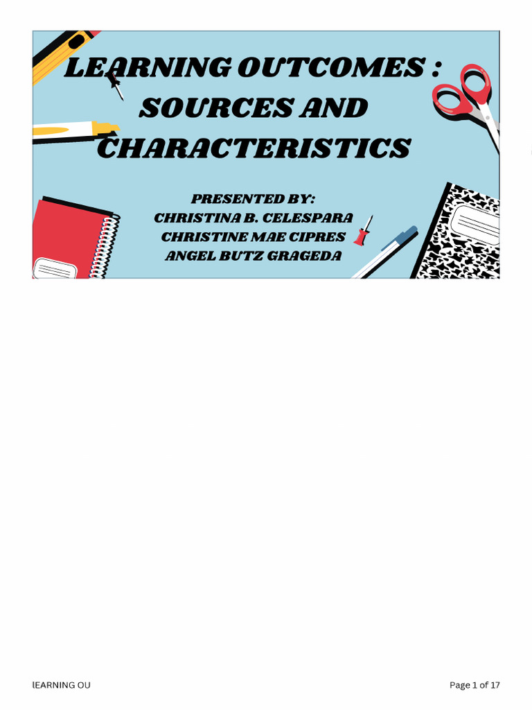 Group Iii - Report - Learning - Outcomes | PDF
