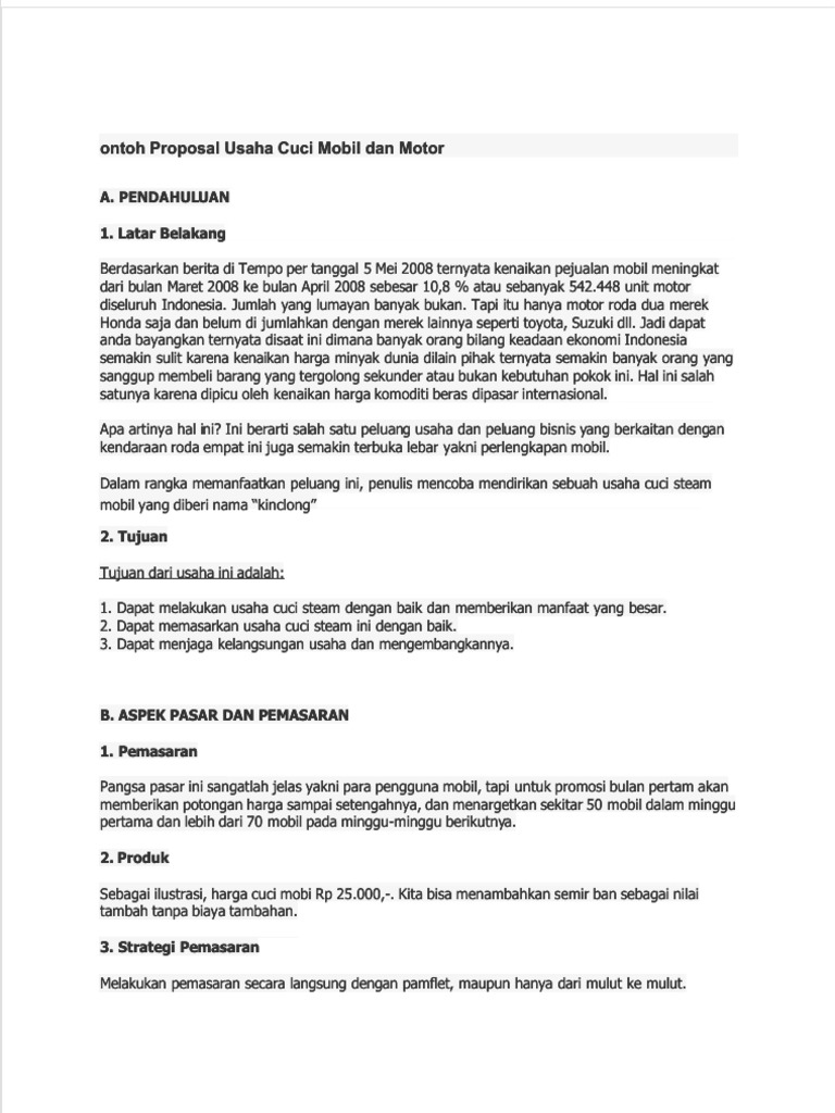 Refangga Ade Putra P (Proposal Usaha) | PDF