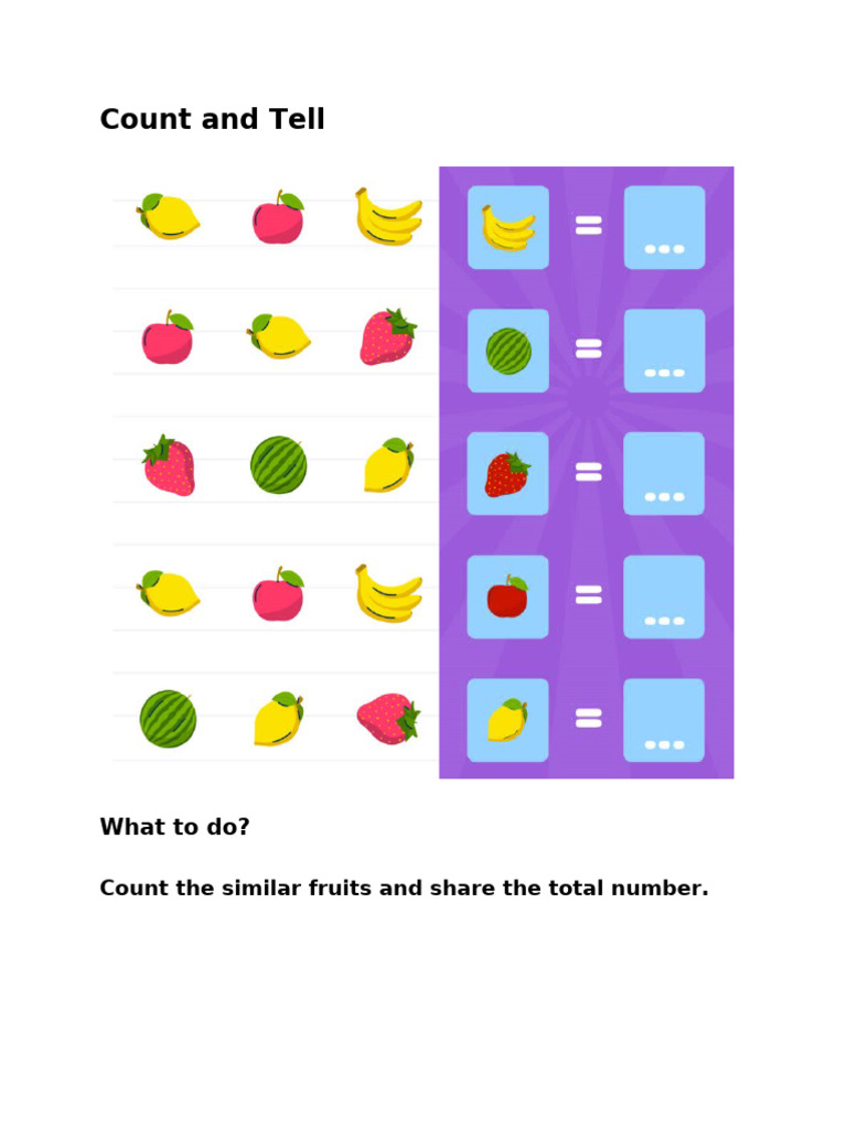Counting V Numeracy Puzzle in Eng | PDF