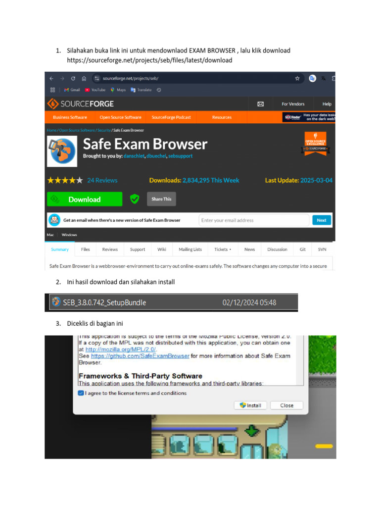 Turorial Instal Exam Browser | PDF