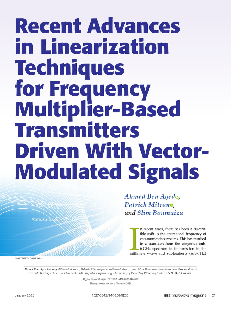 Advances in Frequency Multiplier Transmitters | PDF | Orthogonal Frequency Division Multiplexing ...