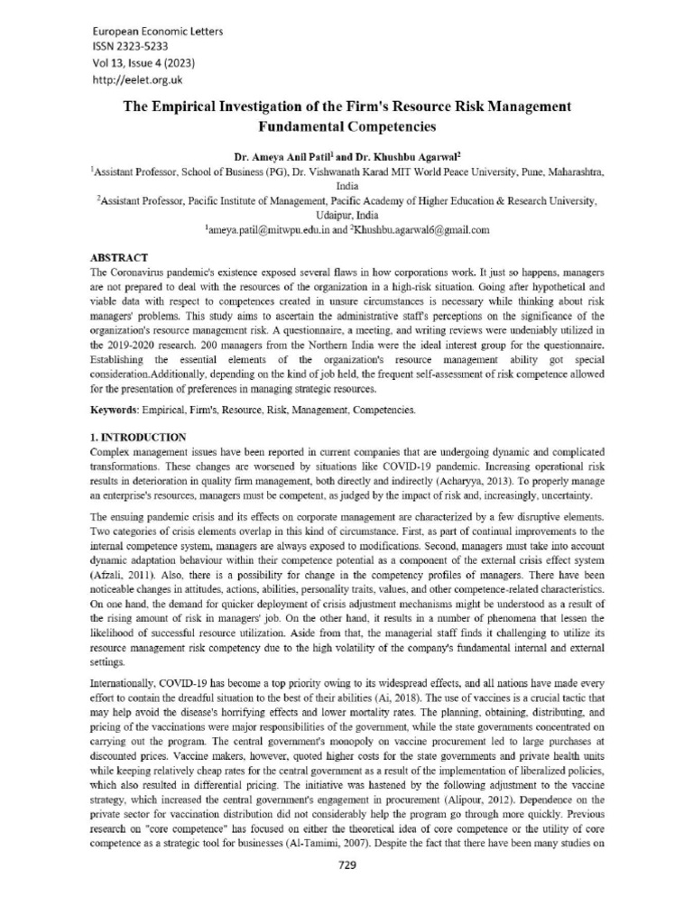 European Economic Letters 2023 | PDF