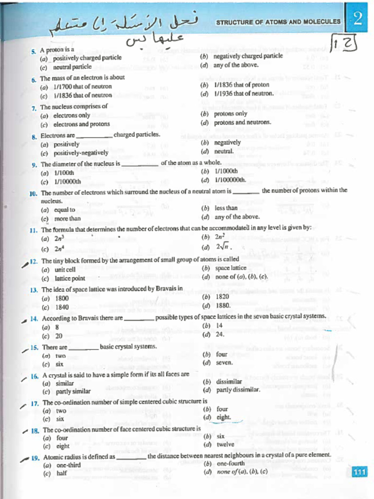 Lecture 20 (L.O 12 Solid State Questions part 1) | PDF