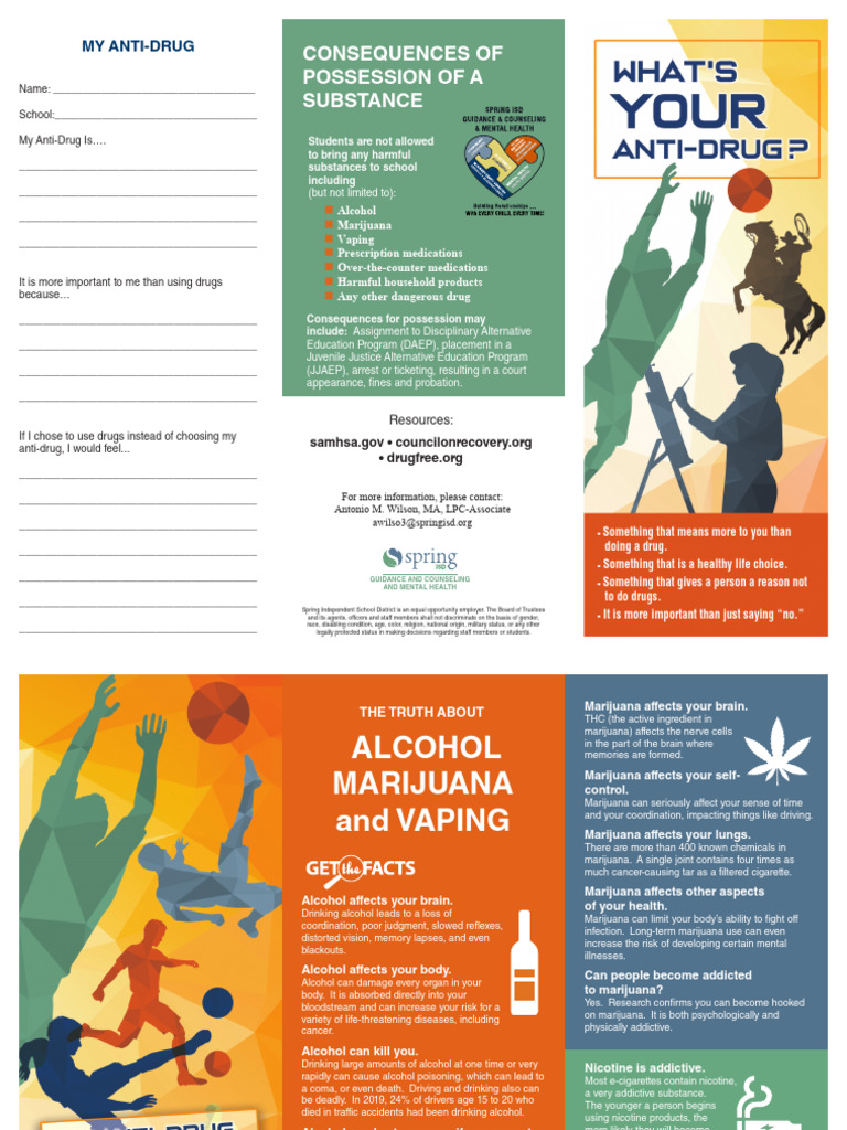 Anti Drug Brochure 25-26 Fillable | PDF | Electronic Cigarette ...