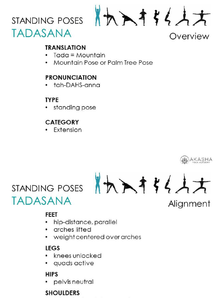 Standing Poses Guidelines | PDF