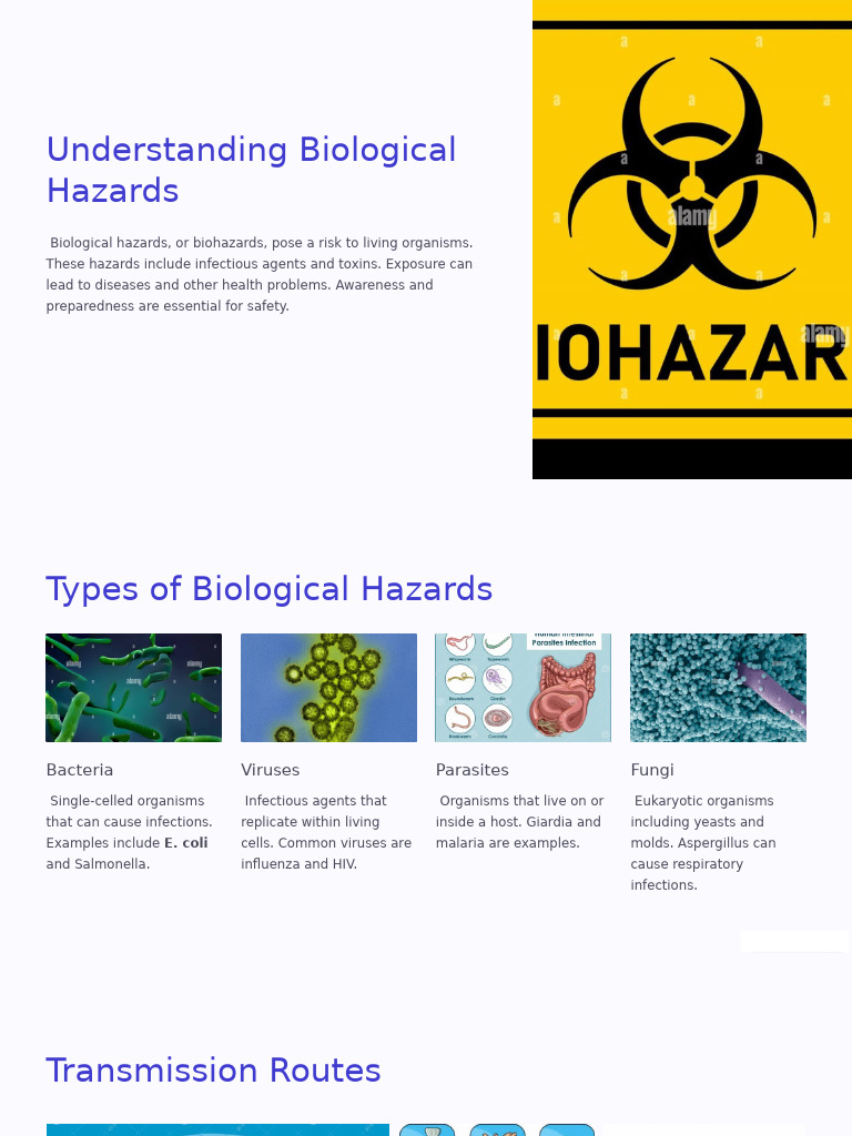 Understanding Biological Hazards and Risks | PDF