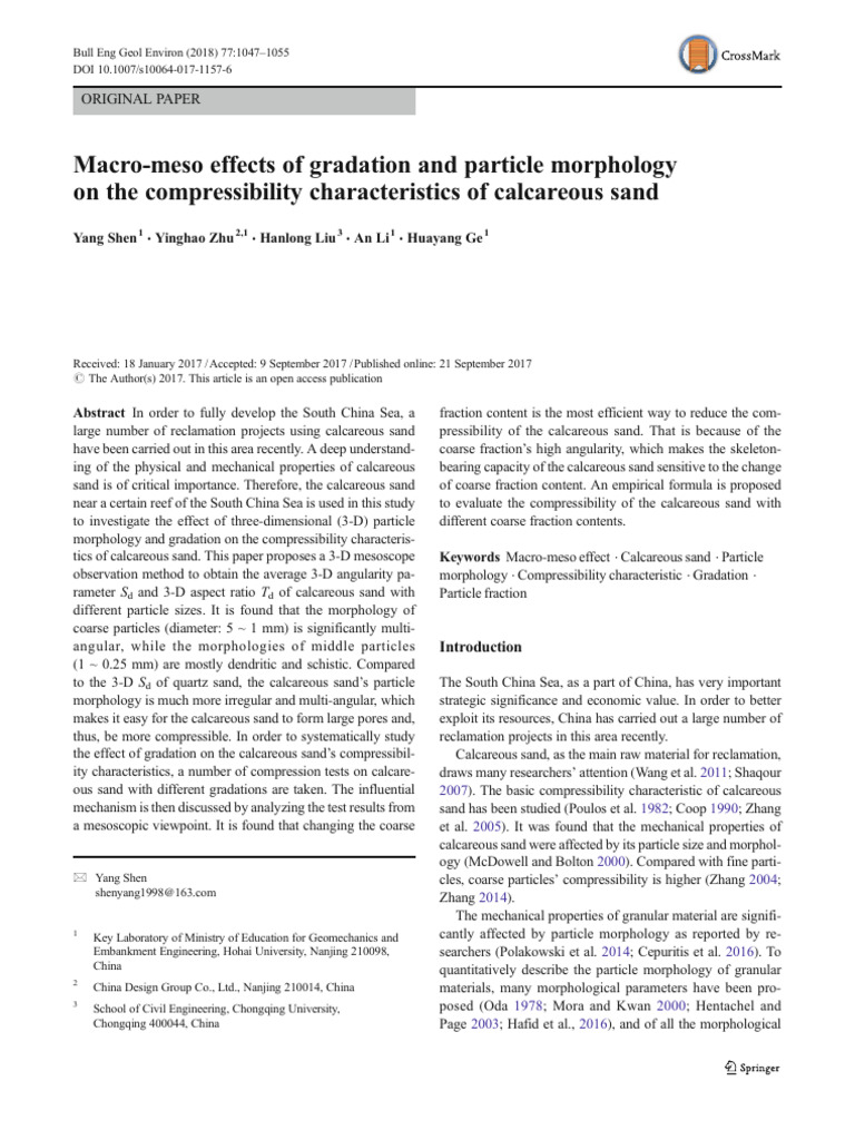 Macro-Meso Effects of Gradation and Particle Morphology | PDF | Sand ...
