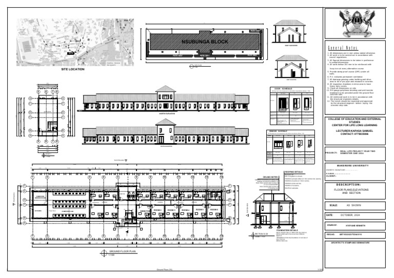 Makerere University Project Plans 2024 | PDF | Architectural Elements ...