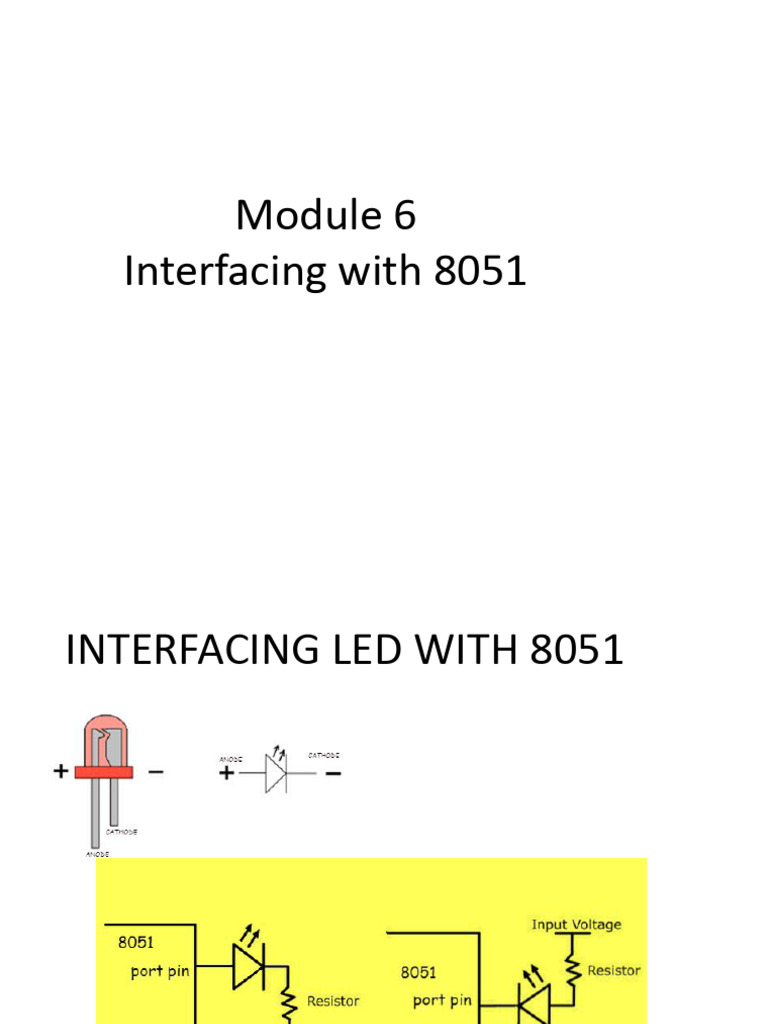 Module 6 Interfacing With 8051 | PDF | Computer Programming | Computer Engineering