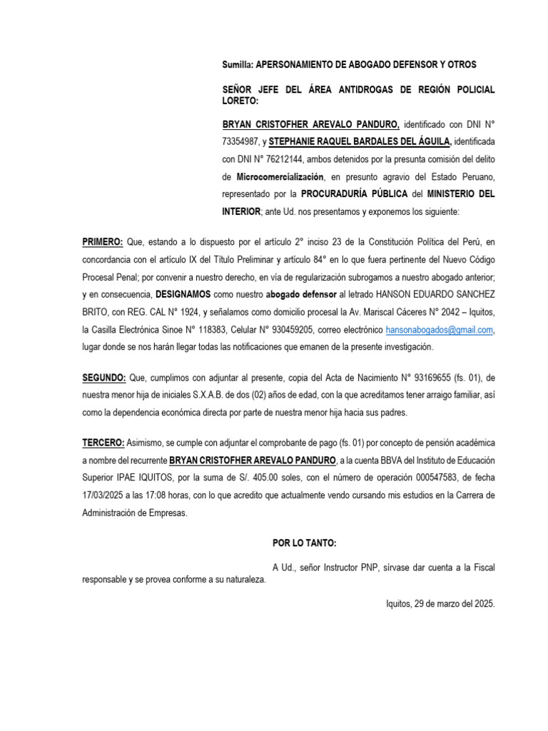 Apersonamiento Comisaria | PDF | Justicia | Crimen y violencia