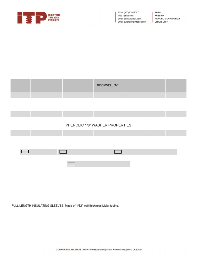 Insulation Kit Neo Phenolic Mylar Sleeves | PDF