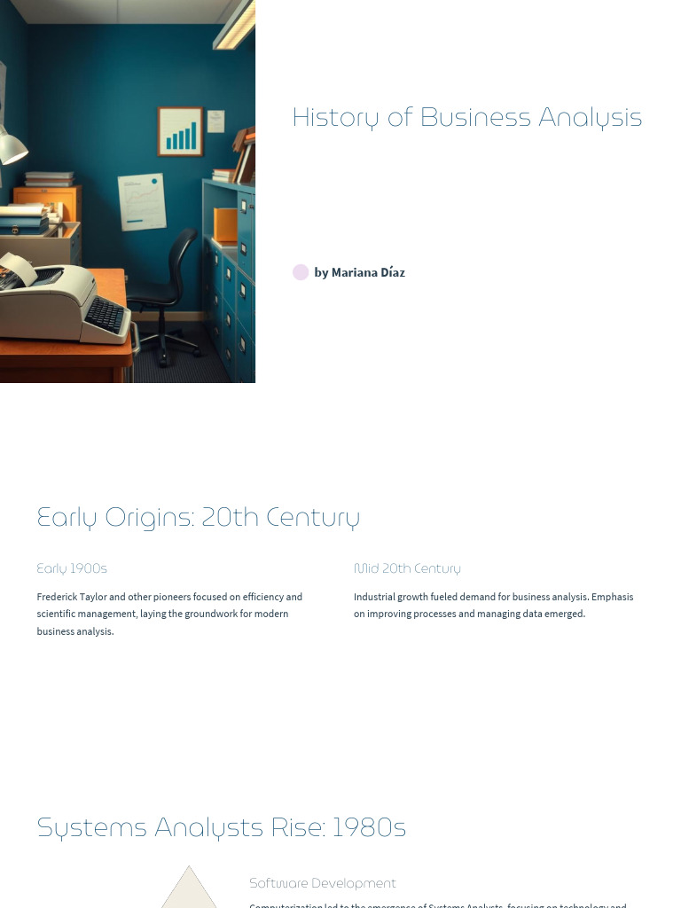 Evolution of Business Analysis History | PDF | Business Analysis ...
