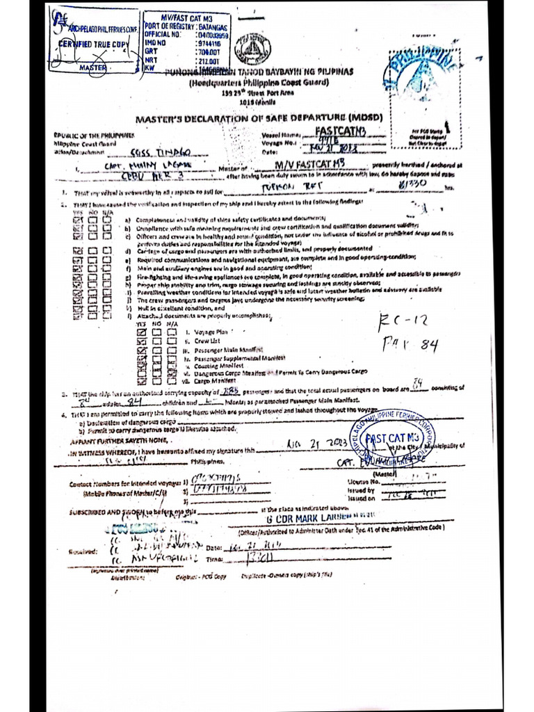 Set A MDSD&CREWLIST | PDF