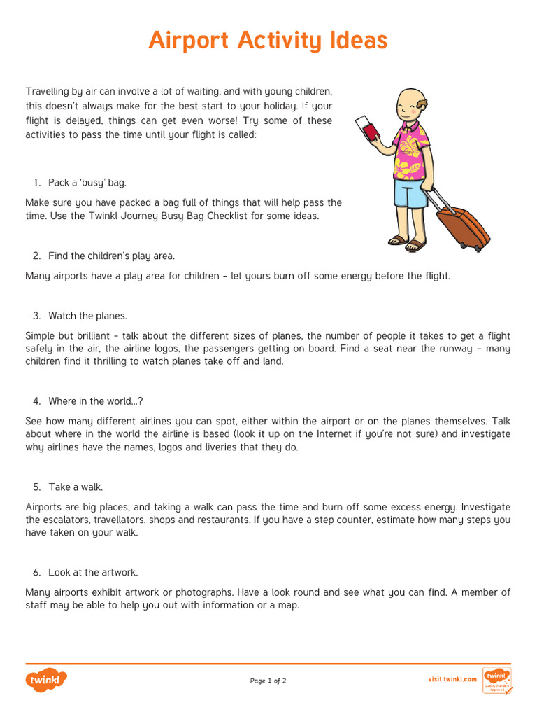 T He 566 Airport Ideas Activity Sheet Ver 4 | PDF | Airport | Aviation ...