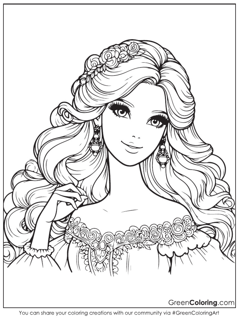 Barbie Coloring Page 3 | PDF