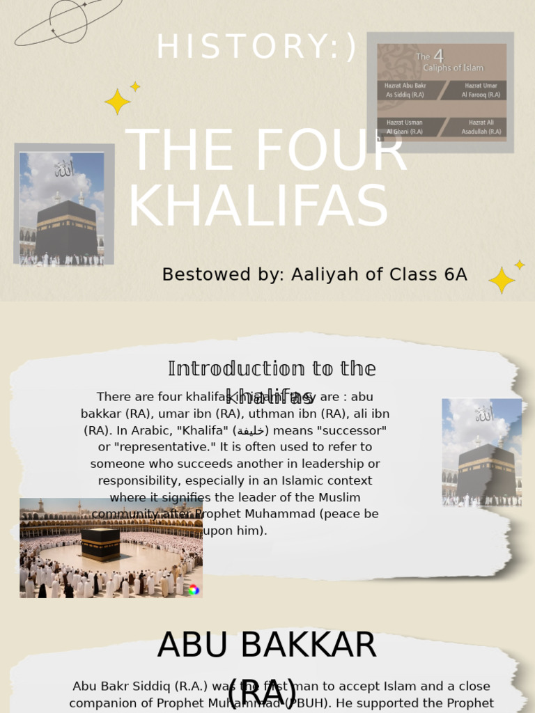 Blue White Creative Cute Group Project Presentation | PDF | Caliphate ...