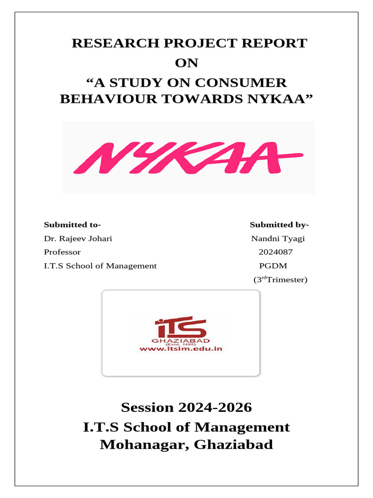 RESEARCH PROJECT REPORT | PDF | Marketing | Sampling (Statistics)