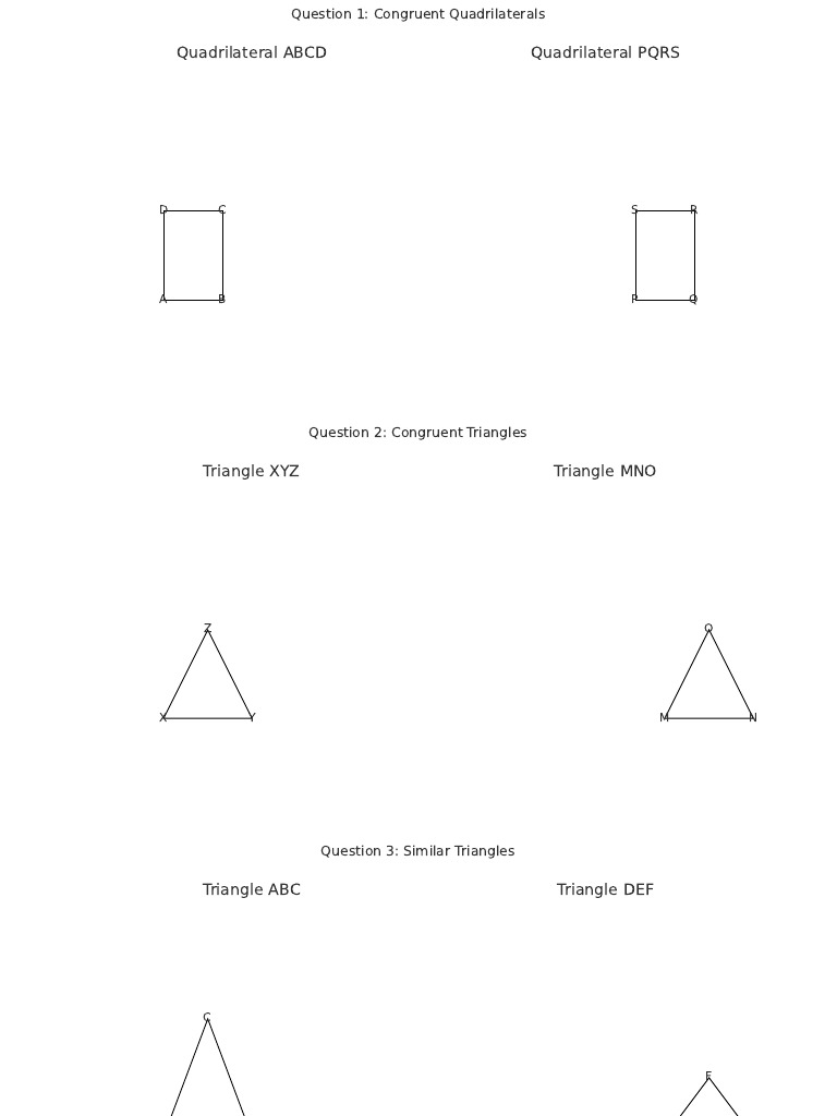 Grade8 Math Worksheet Congruency Similarity Scale | PDF