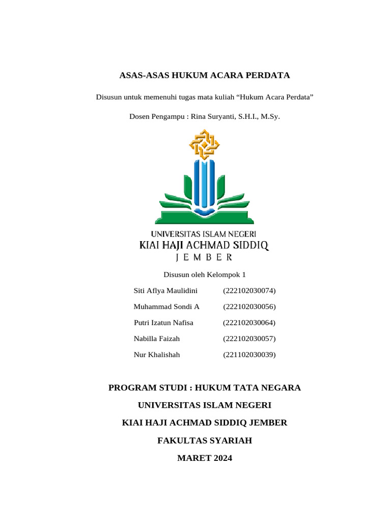 Kel. 1 Hukum Acara Perdata | PDF