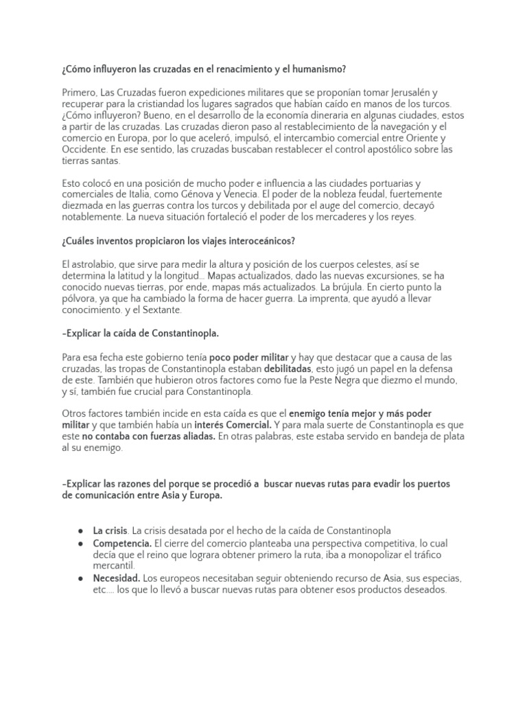 Hist 1 | PDF | Cruzadas | Comercio