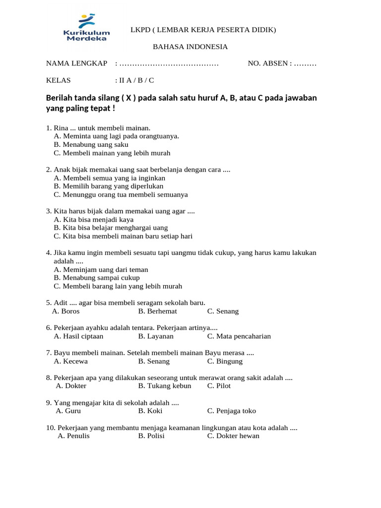 LKPD Modul Ajar Observasi KLS 2 | PDF