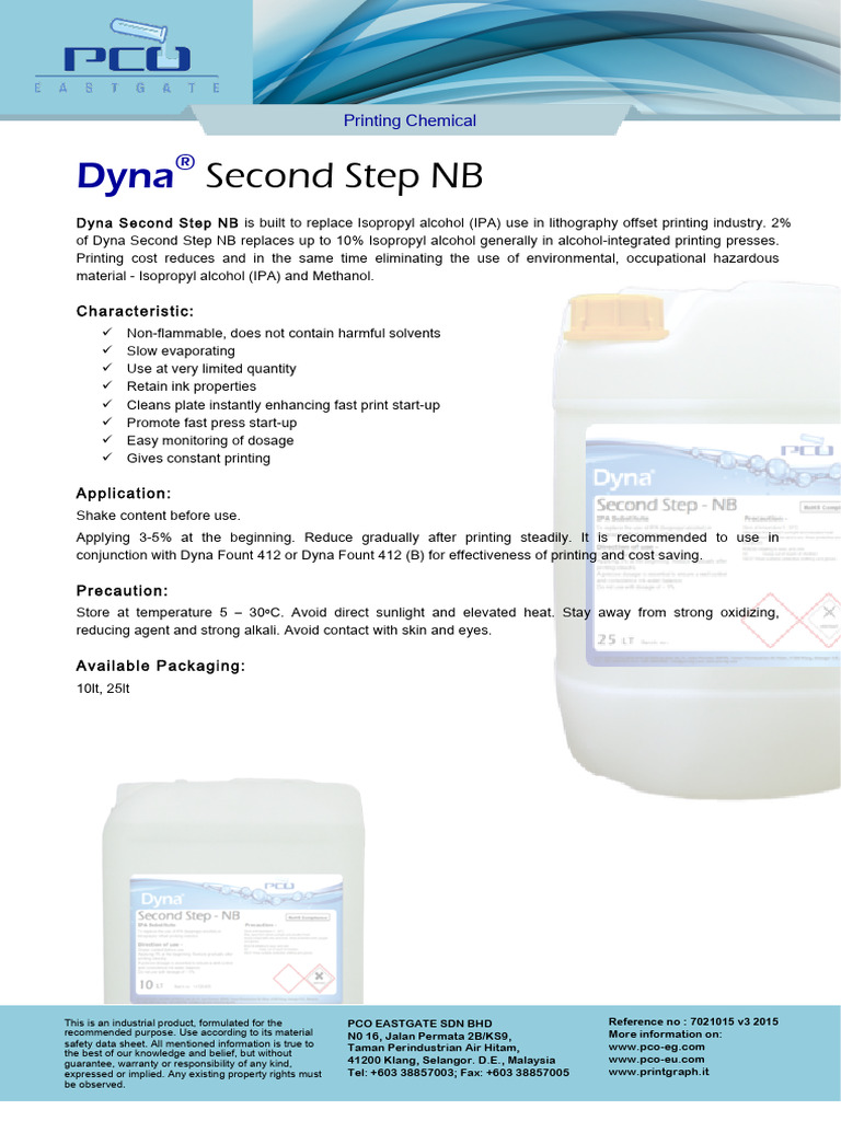 TDS - 70105 - Dyna Second Step NB - v3 - 2015 | PDF