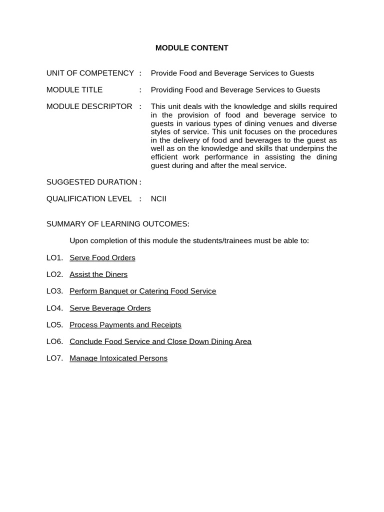 Curiculum_Development_BASIC AND CORE COMPETENCY | PDF | Restaurants ...