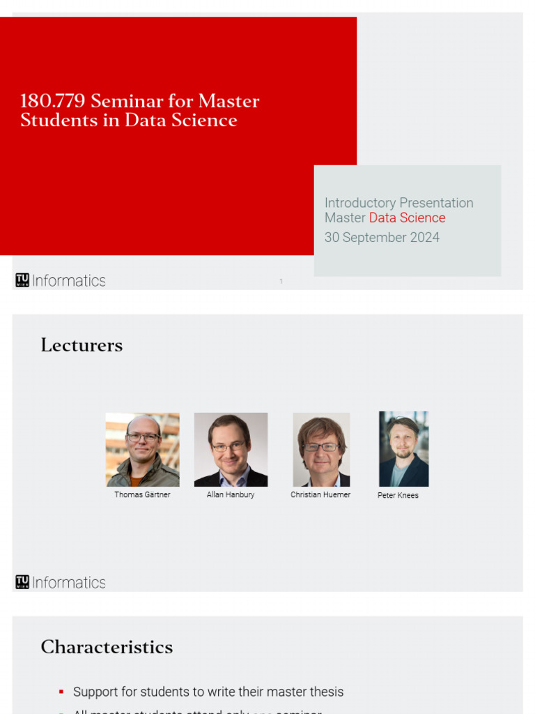 Master Thesis Seminar Overview | PDF | Thesis | Science
