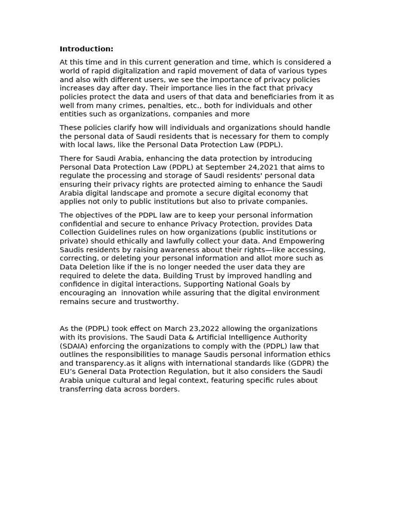 assiment تعليمات | PDF | Privacy | Regulatory Compliance