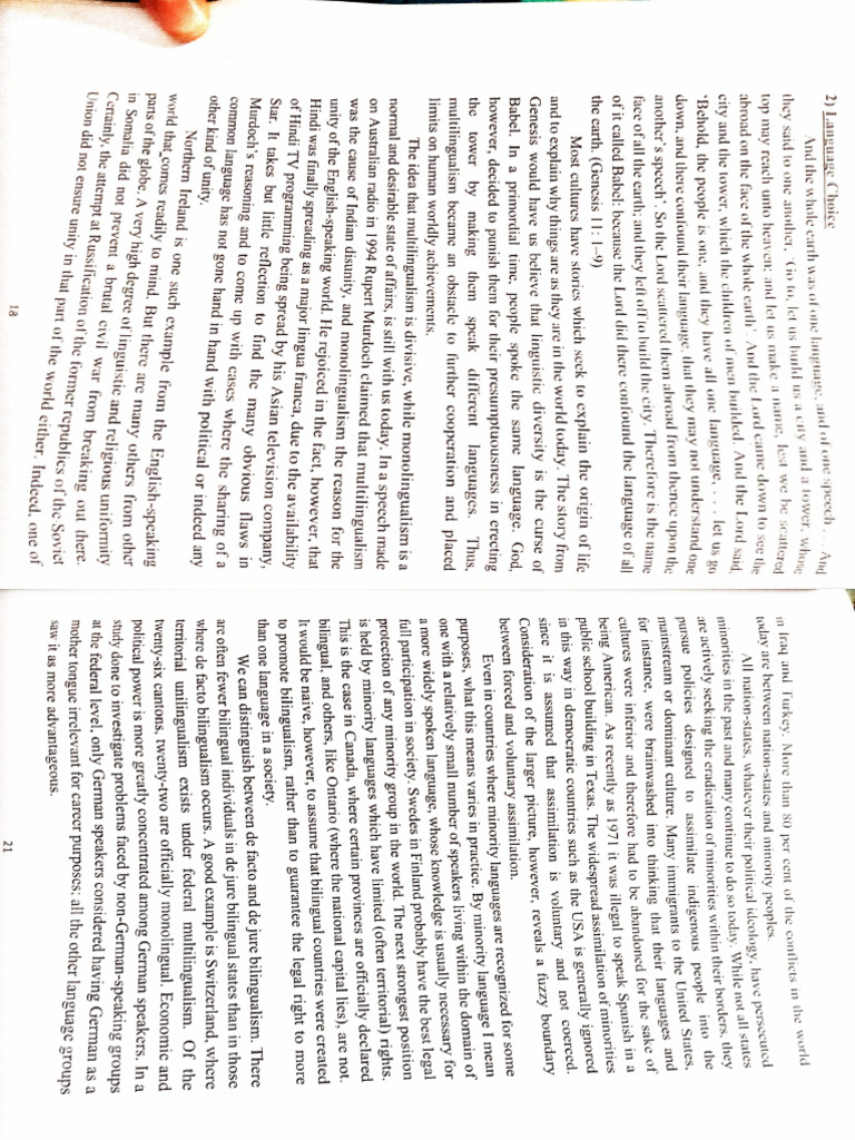 Language Choice | PDF