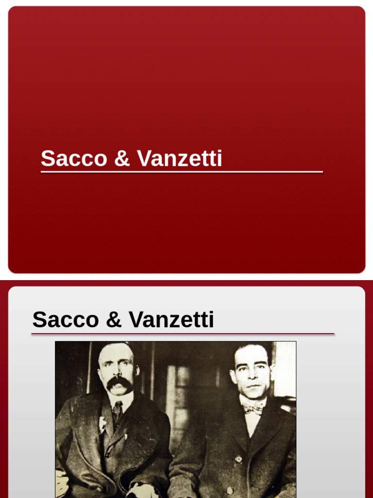 Sacco & Vanzetti | PDF