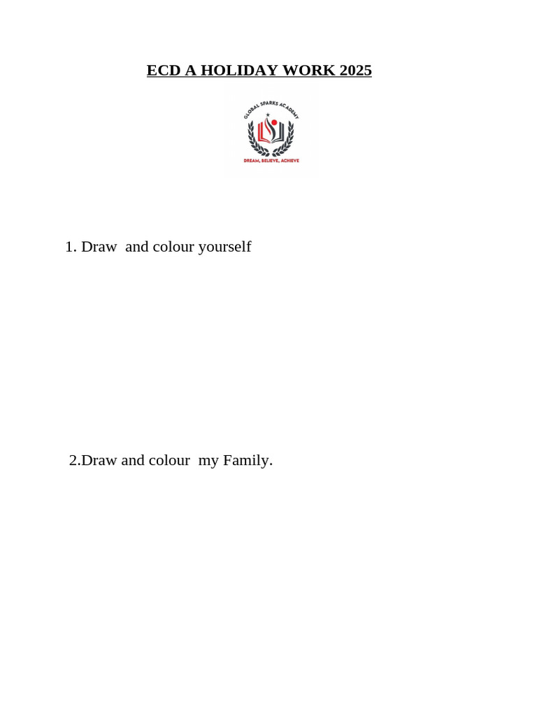 ECD A HOLIDAY WORK 2025._095224 | PDF
