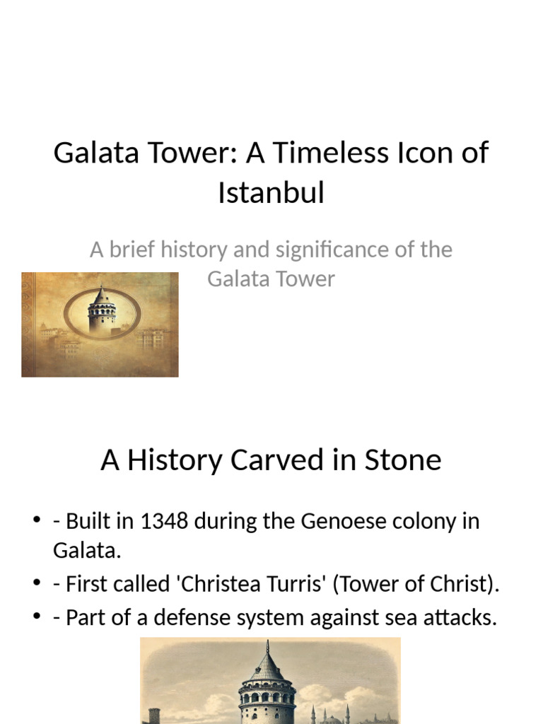 Galata Tower Presentation Complete | PDF