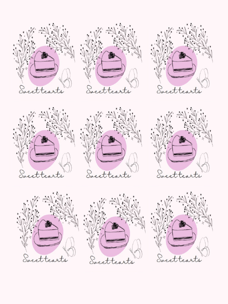 Colorful Pastry Shop Restaurant Line Art Logo | PDF